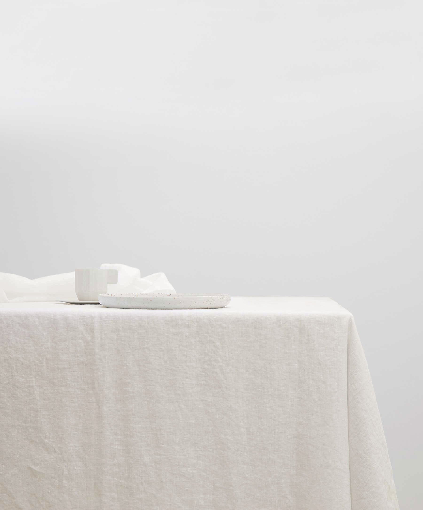 Linen Tablecloth Ivory - Premium European Flax | CULTIVER - Australia