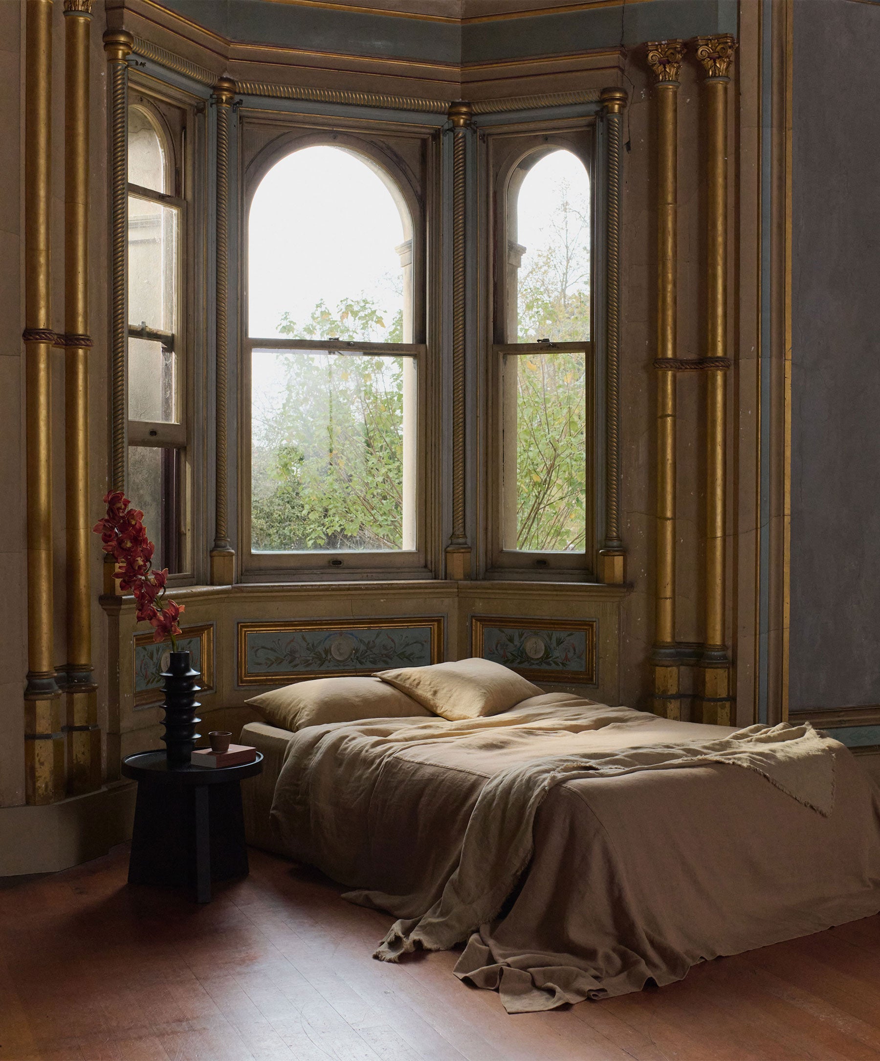 Heavyweight Linen Bedcover - Sand | CULTIVER - Australia