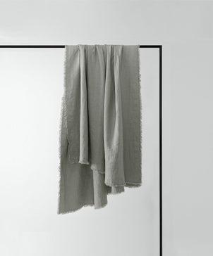 Freya Linen Throw - Stone | CULTIVER - Australia