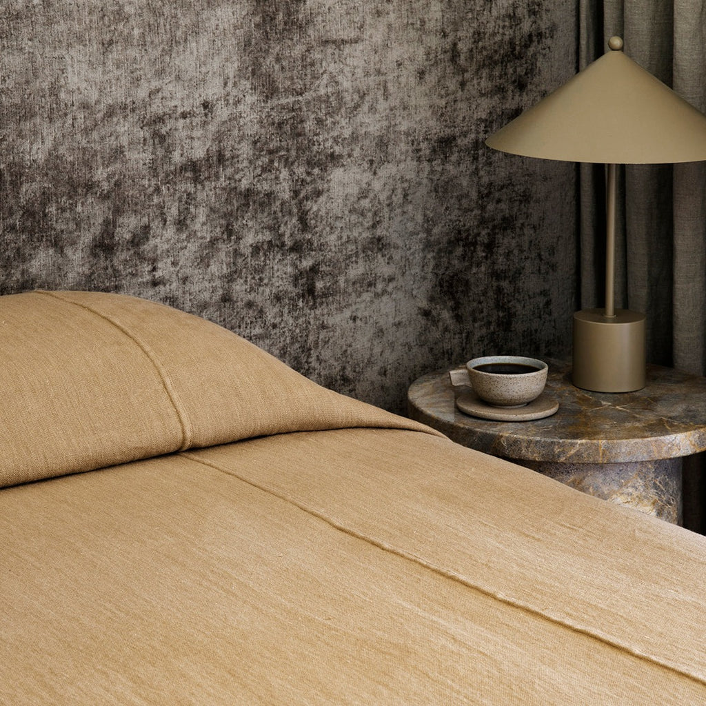 Heavyweight Linen Bedcover - Sand- CULTIVER -Australia